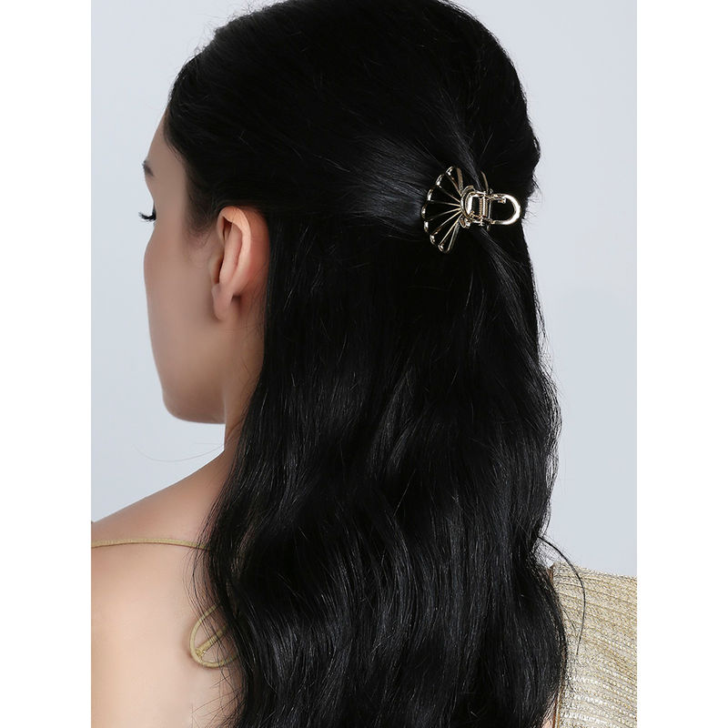 Buy OOMPH Gold Tone Sea Shell Shape Hair Clutch Hair Clip Online