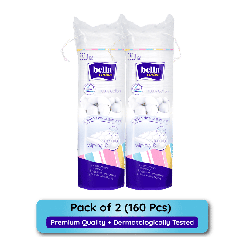 Buy Bella Cotton Pads,100% Cotton, Double Sided,Skin Cleaning ,Nail ...