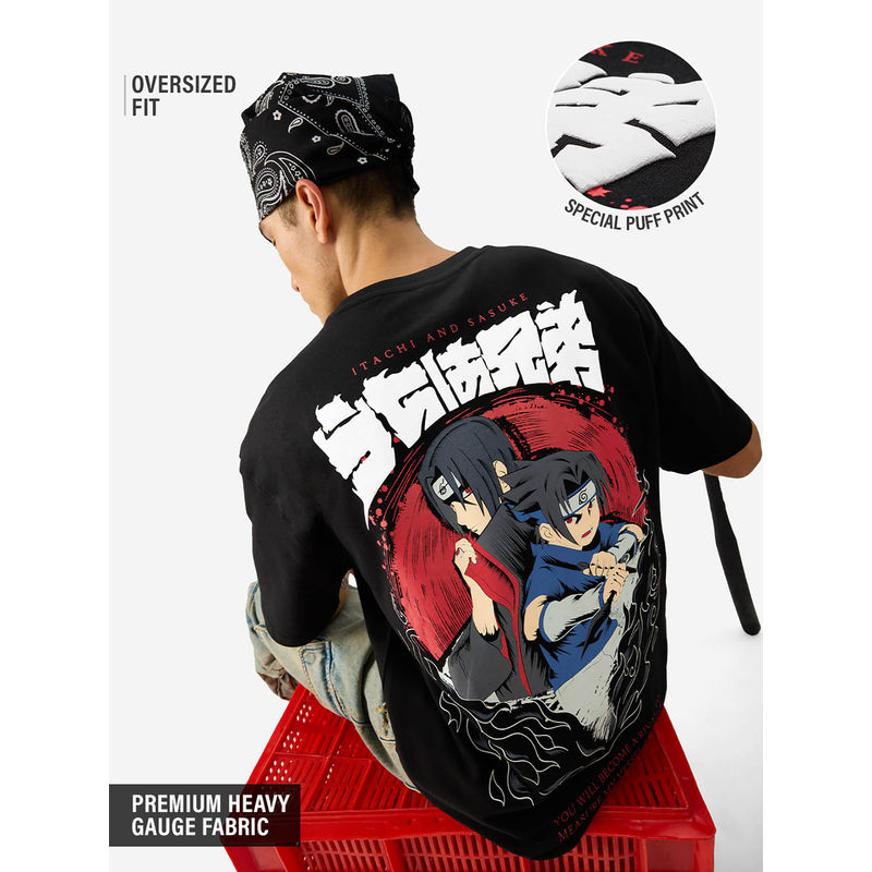 Buy The Souled Store Official Naruto: Uchiha Brothers Oversized T-Shirt ...