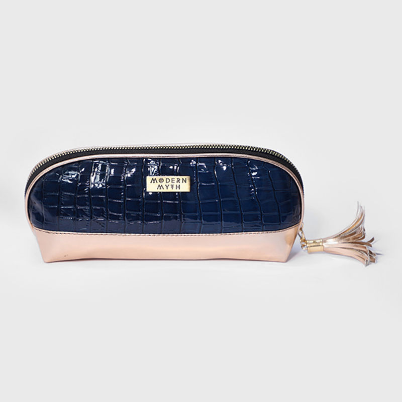 Modern Myth Rosegold Magic Blue Croco Makeup Pouch: Buy Modern Myth ...