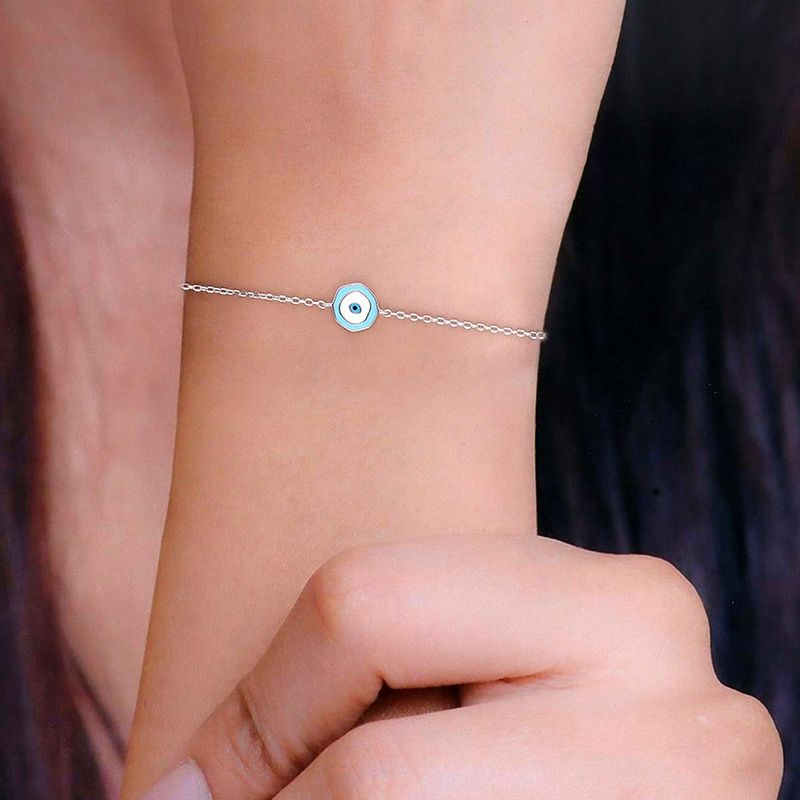 Buy Kai Jewel Sterling Silver Trendy Enamelled Single Evil Eye Bracelet Online