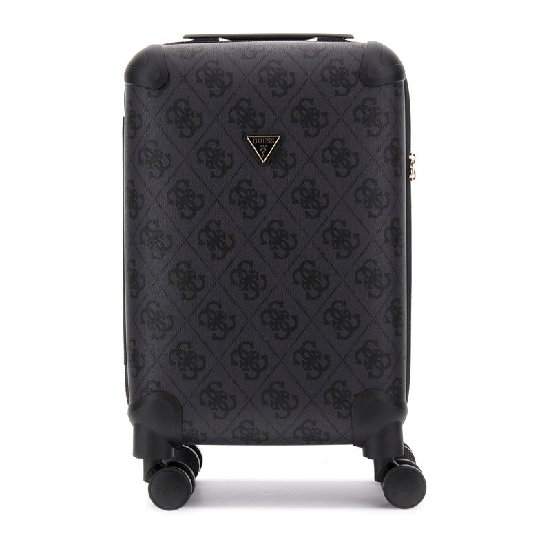 Buy Guess Black ABS Plastic Printed Luggage and Travel Bag Online