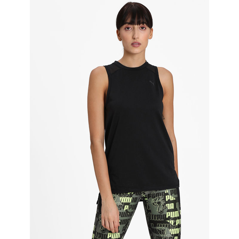Buy Puma Mesh Panel Womens Black Training Tank Top Online