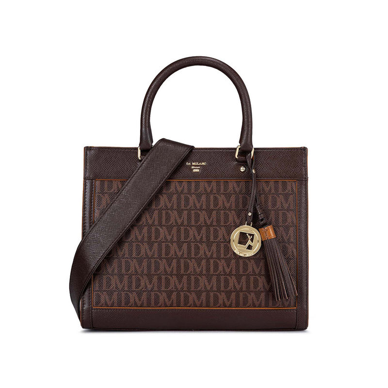 Buy Da Milano Genuine Leather Brown Ladies Bags Online