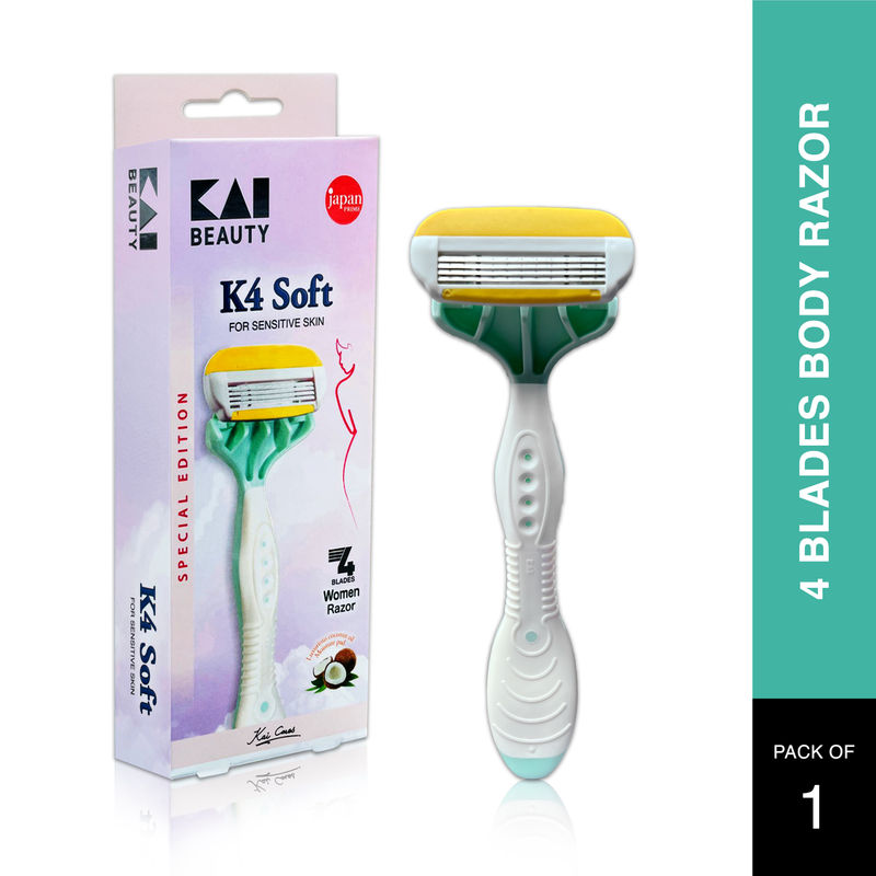 Buy Kai K4 Soft 4-Blade Reusable Razor for Women with Sensitive Skin Online