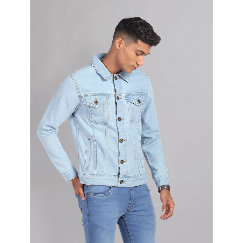 Buy AD By Arvind Pure Cotton Rinsed Denim Jacket Online