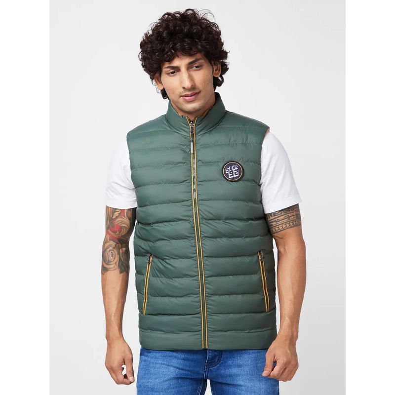 Buy Spykar MEN'S SLEEVELESS REVERSIBLE JACKET WITH DIY VELCRO BADGES Online