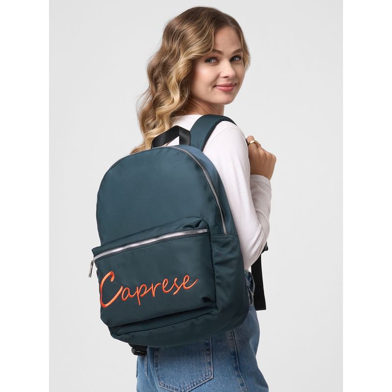 Buy Caprese Women Venus Navy Blue Backpack with Trolley Sleeve (L) Online