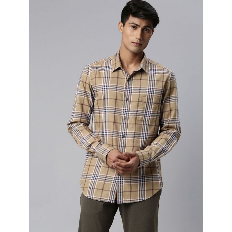 Buy RARE RABBIT Albert-Check Slim Fit Mens Shirt - Beige Online