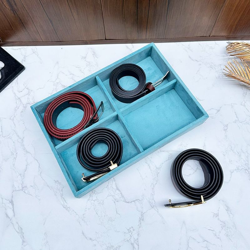 Buy La Trove Luxury Velvet 4 Slot Belt Tray Display Of Premium Big ...