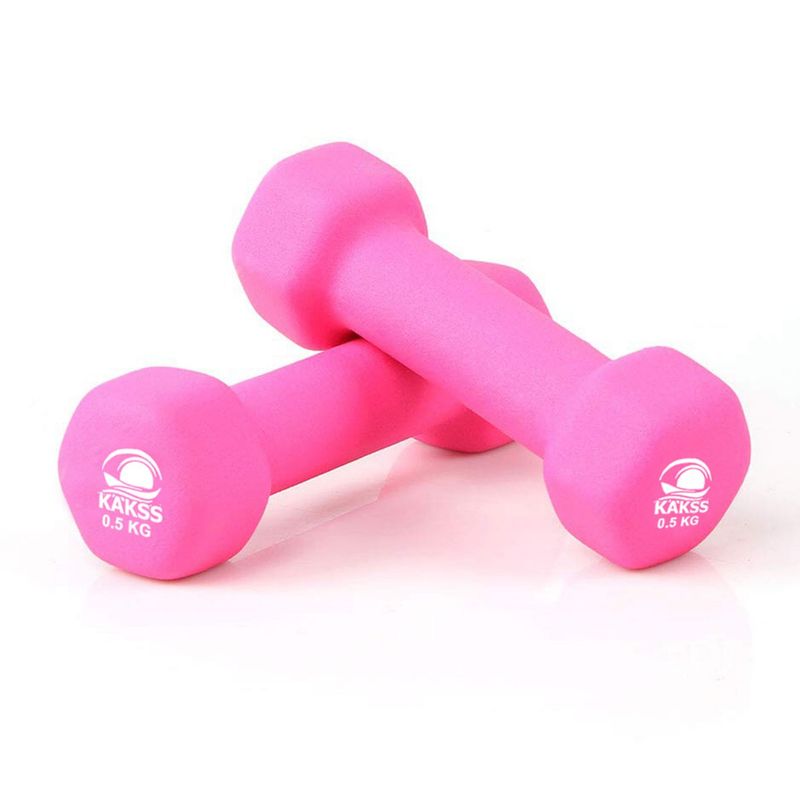 Buy KAKSS Neoprene Dumbbells Sets - Pink (1kg) Online