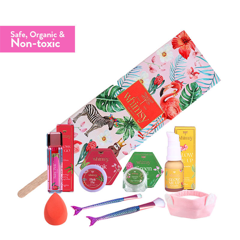 Buy Whimsy Beauty Safe & Organic Glow-Up Beauty Makeup Kit For Preteen ...
