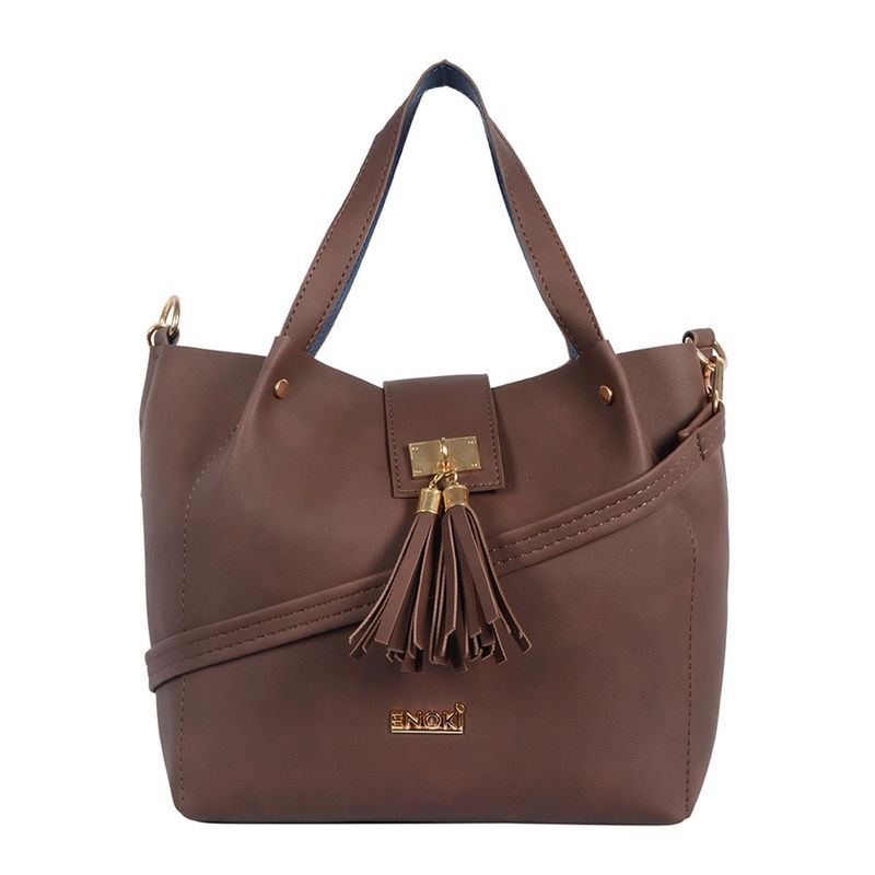 Buy Enoki Women Hand-Held Bag Brown Online