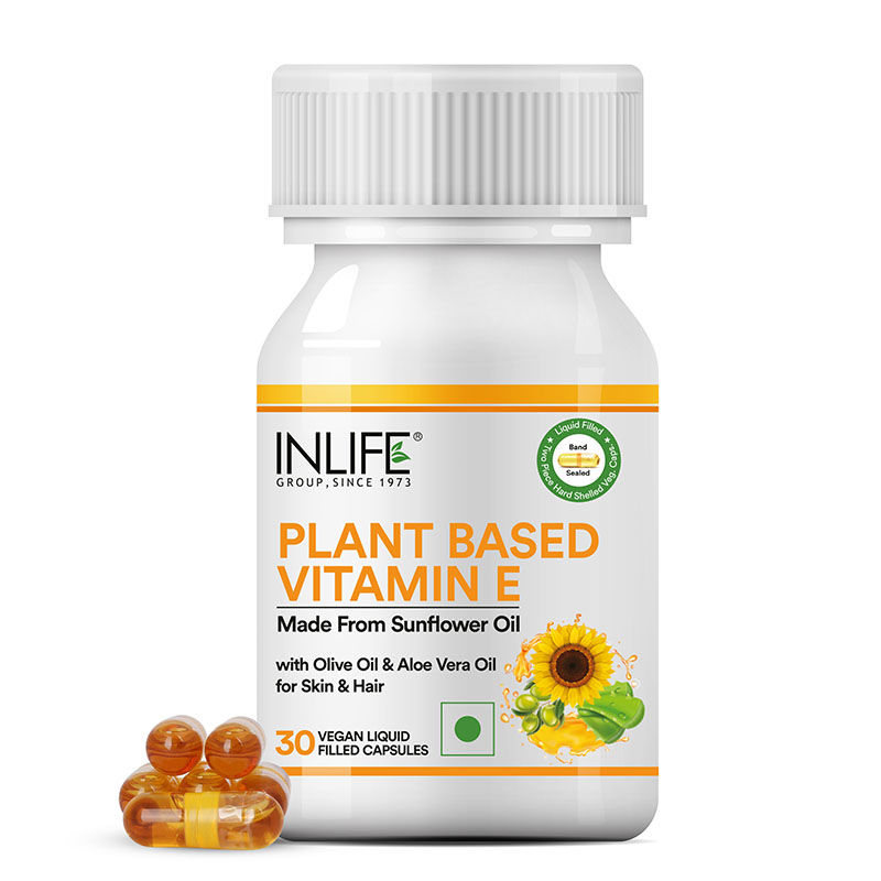 Buy Inlife Plant Based Natural Vitamin E Oil Capsules For Face And Hair ...