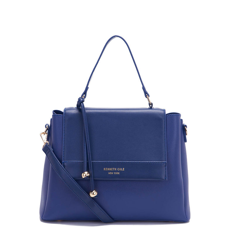 Buy Kenneth Cole Womens Satchel Bag with Zip - Navy Blue Online