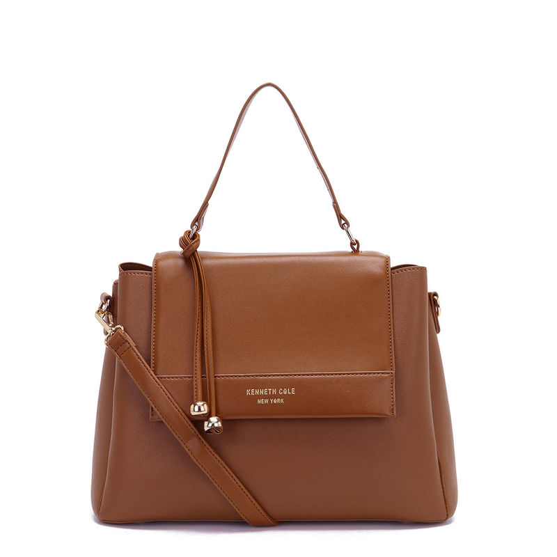 Buy Kenneth Cole Womens Satchel Bag with Zip - Tan Online