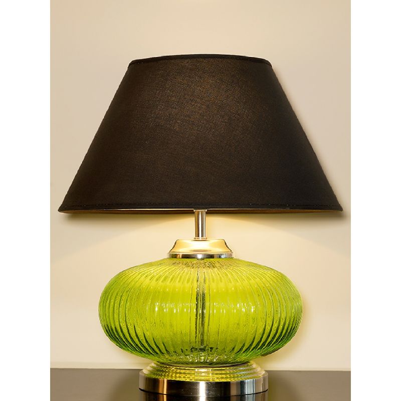 Buy Kapoor Lamp Shades Maloto Green Luster and Nickel Finish Table Lamp ...
