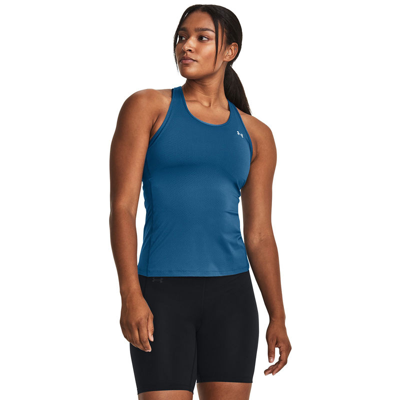 Buy Under Armour UA Heat Gear Armour Racer Blue Tank Online