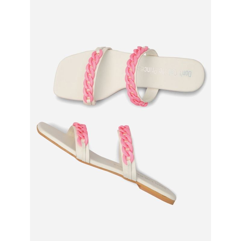 Don't Call Me Princess White Chain Detail Slides: Buy Don't Call Me ...