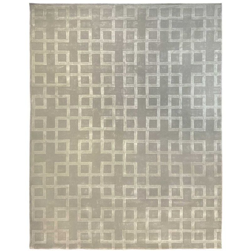 Buy Qaaleen Fine Handcrafted High Low Cut Pile Finish Beige Rug Online