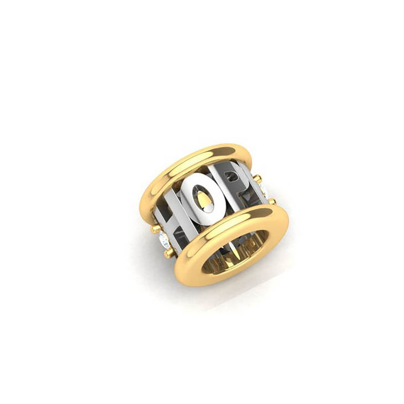 Praavy 925 Sterling Silver Eternal Hope Bead platted in Yellow Gold ...
