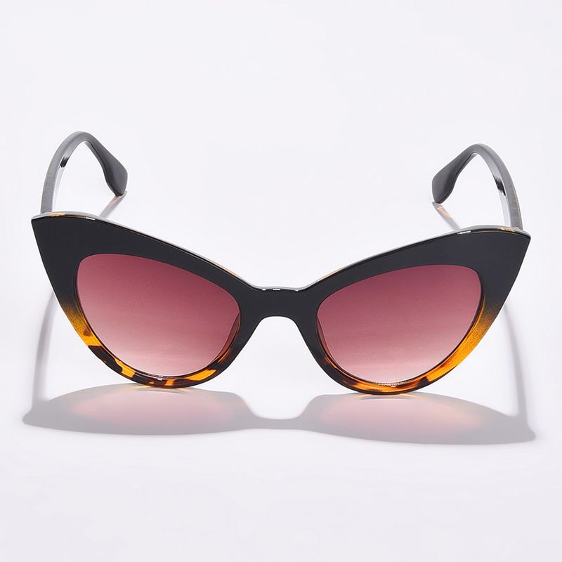Buy Haute Sauce Women Maroon Lens Black Cat Eye Sunglasses (51) Online