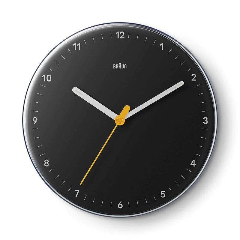 Buy Braun Classic Wall Clock with Silent Sweeping Easy to Read in Black ...