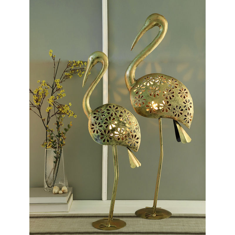 Buy AAPNO RAJASTHAN Bagula Light Jali Set Of 2 Tea Light Candle Holder ...