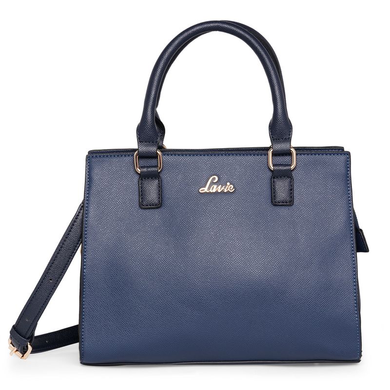 Buy Lavie Navy Blue Solid Handbags Online