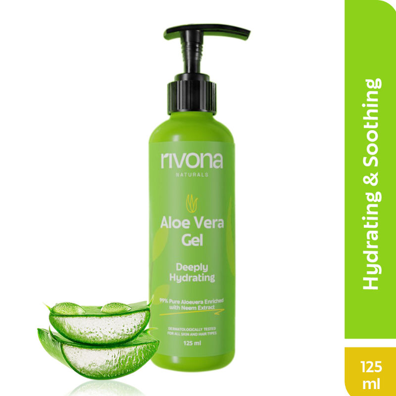 Buy Rivona Naturals 99% Pure Aloe Vera Gel For Face, Hair And Body ...