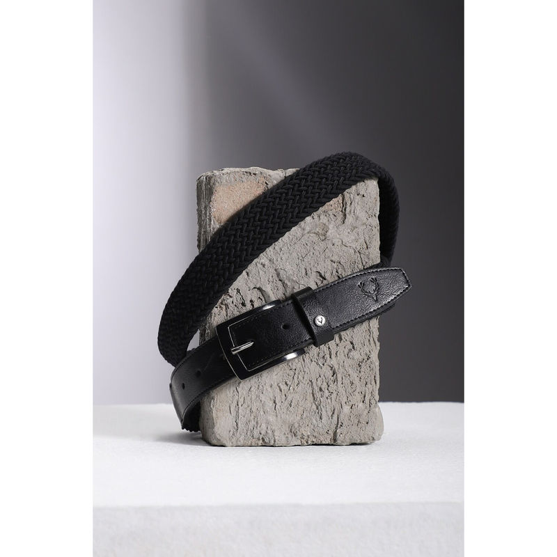 Buy Allen Solly Men Black Solid Casual Belt Online