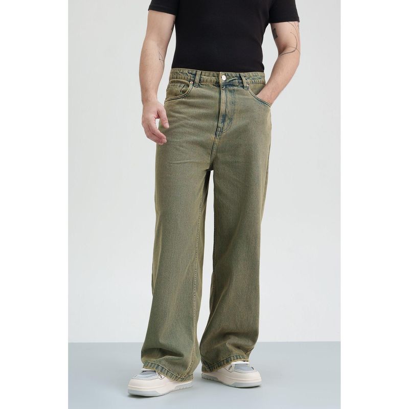 Buy FREAKINS Fern Blue Mens Wide Leg Jeans Online
