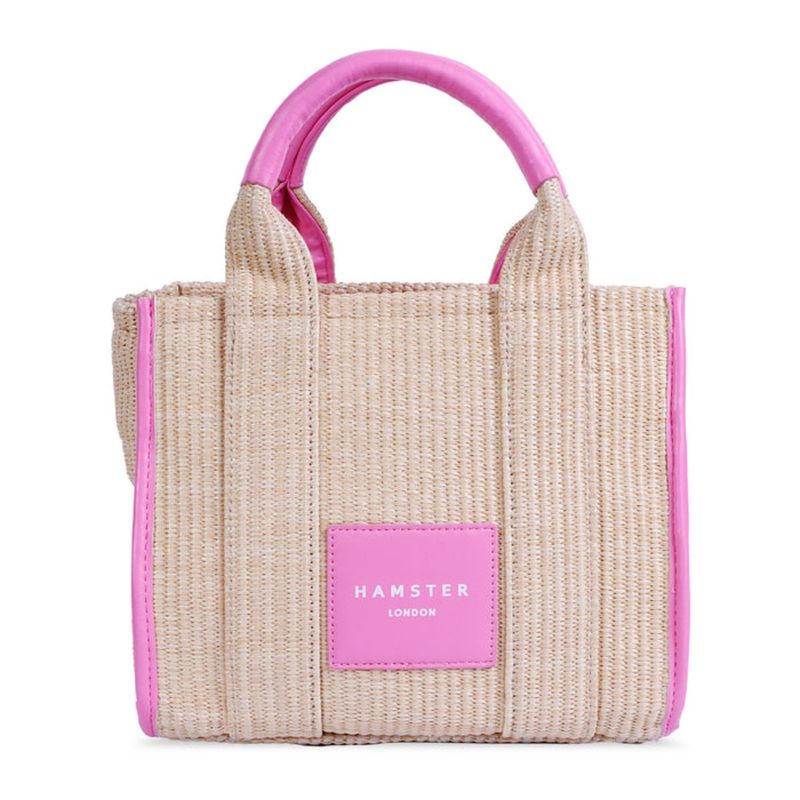 Buy Hamster London Women Offshore Pink and Beige Handbag with ...