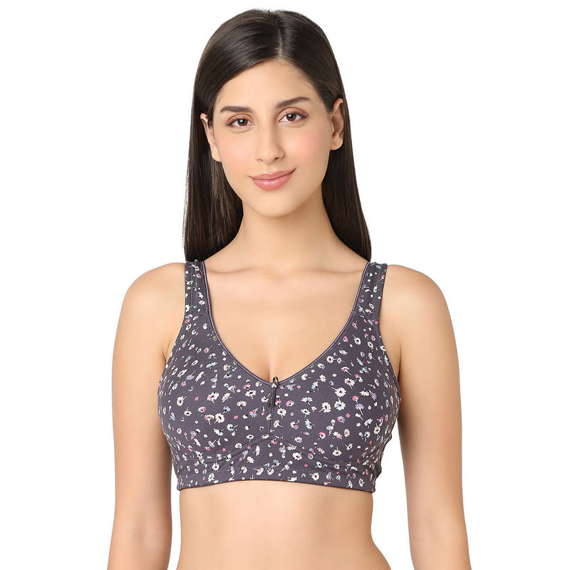 Buy Juliet Women Cotton Non-Padded T-Shirt Bra Rose - Grey Online