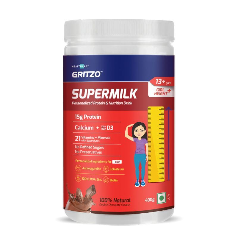 Gritzo Supermilk Height High Protein For Girls - Natural Double ...