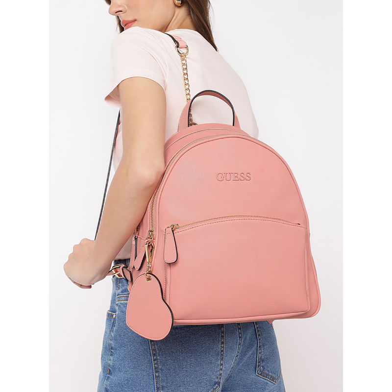 Buy Guess Peach Solid Copper Hill Backpack Online
