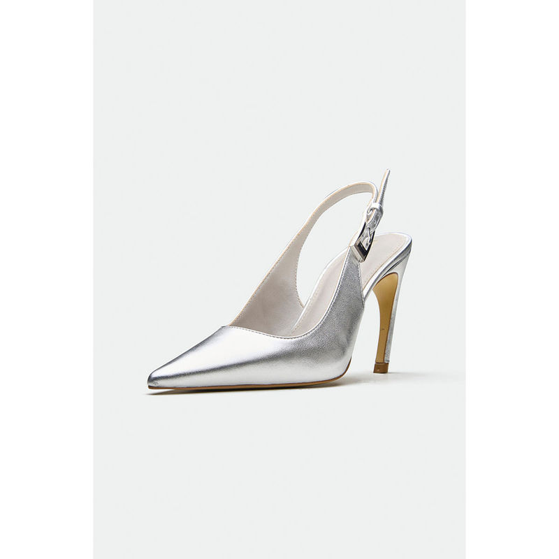 Buy Oroh Silver Oxford Stiletto Heels Online