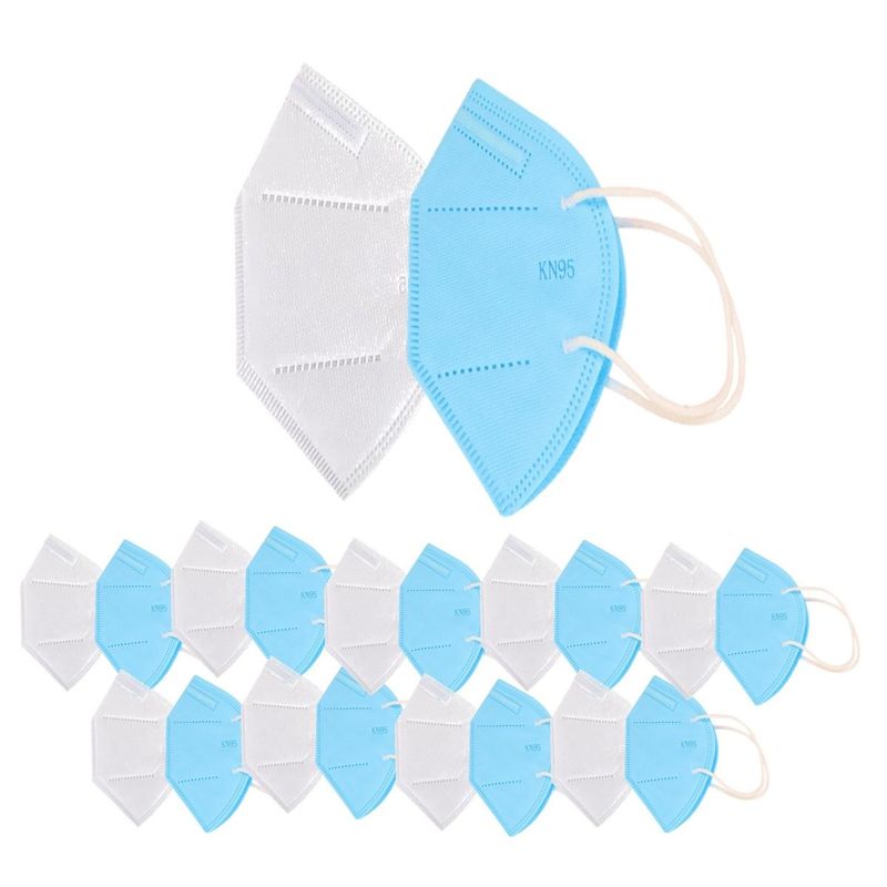 Fabula Pack Of 18 Kn95/N95 Anti-Pollution Reusable 5-Layer Mask (Blue ...