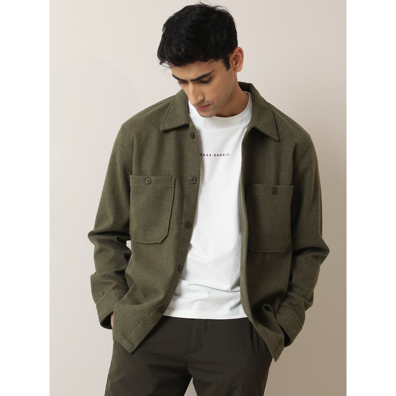 Buy RARE RABBIT Jerome Olive Jacket Online