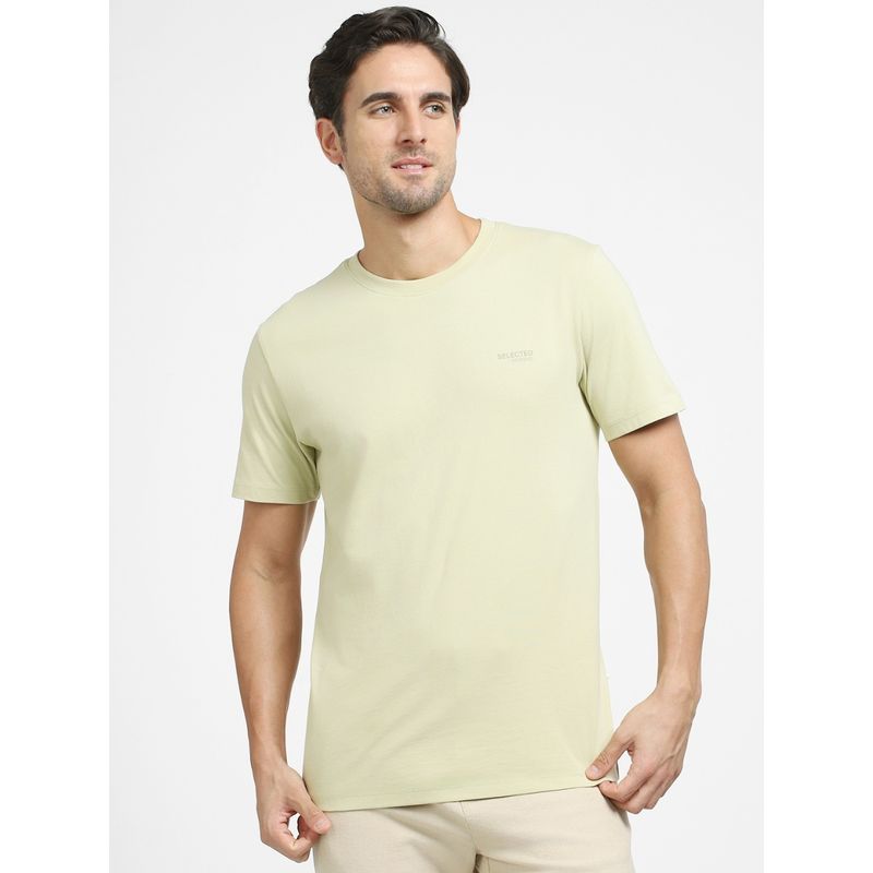 Buy Selected Green Organic Cotton Crew Neck T-shirt Online