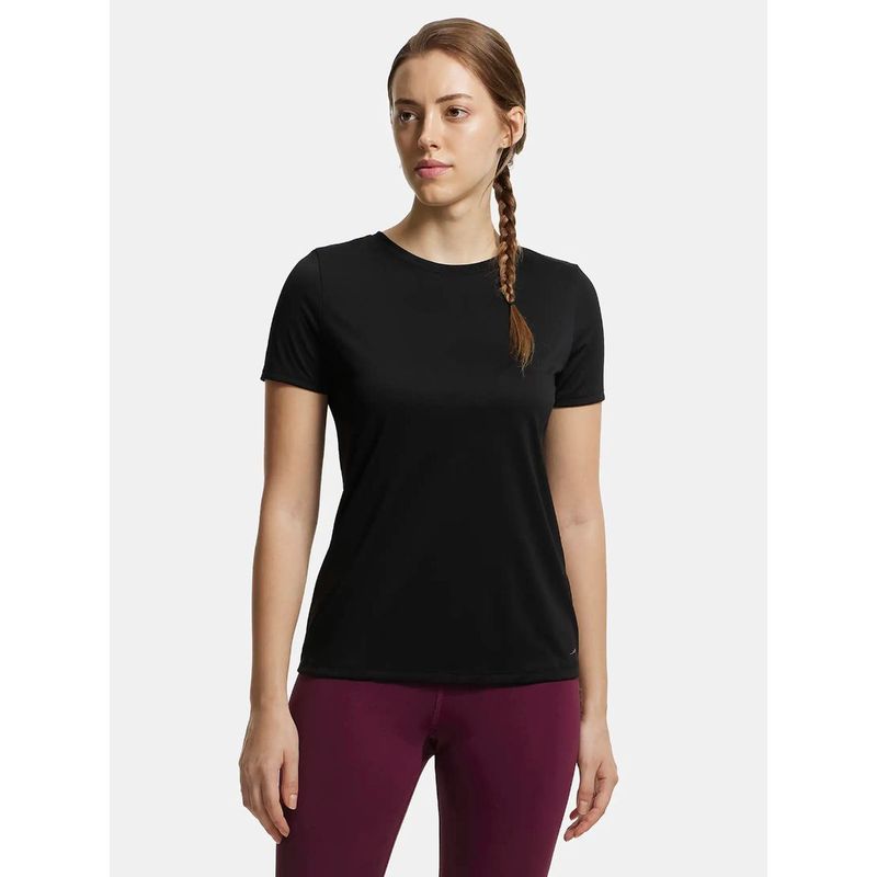 Buy Jockey MW71 Women Microfiber Polyester Fabric Solid Round Neck T ...