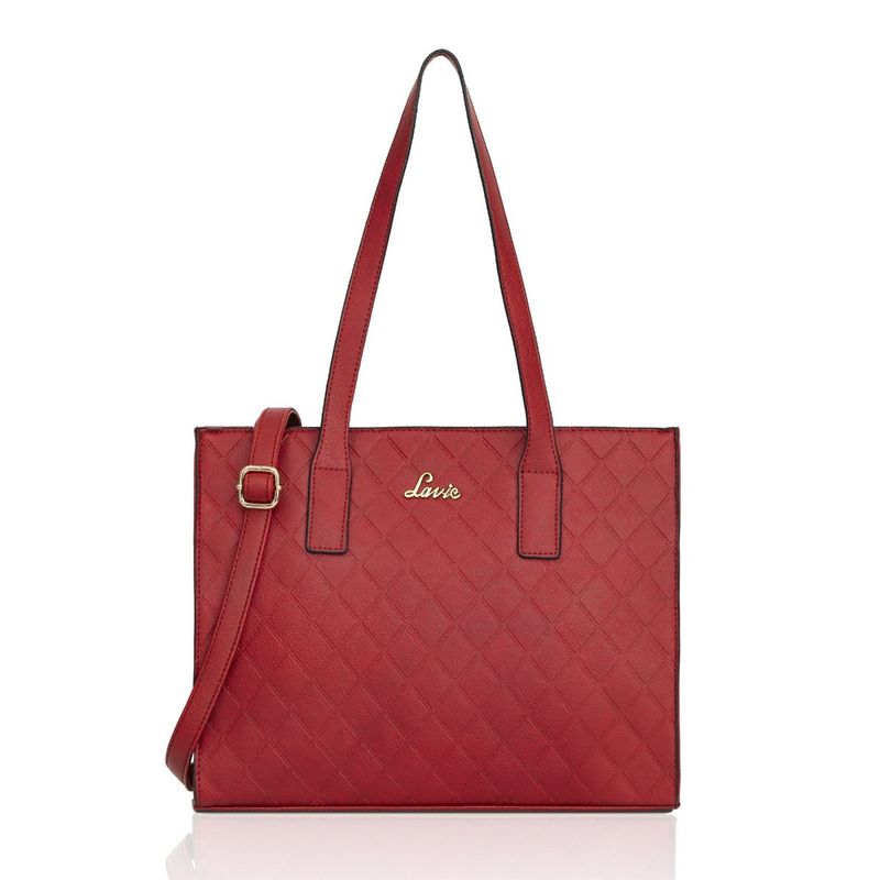 Buy Lavie Vex Women's Large Satchel Handbag (Red ) Online