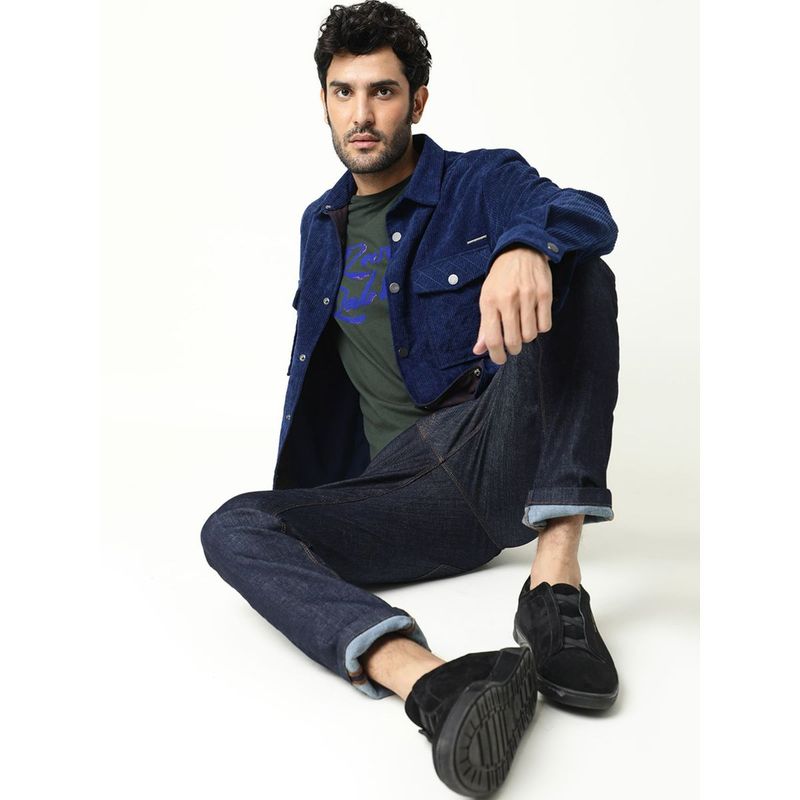 Buy RARE RABBIT Toledo Navy Blue Jeans Online