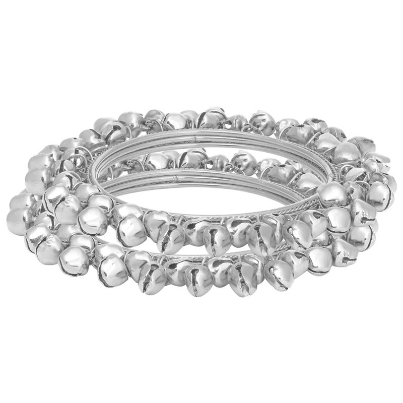 Buy Peora Traditional Jewellery Silver Plated Fancy Designer Jingle ...