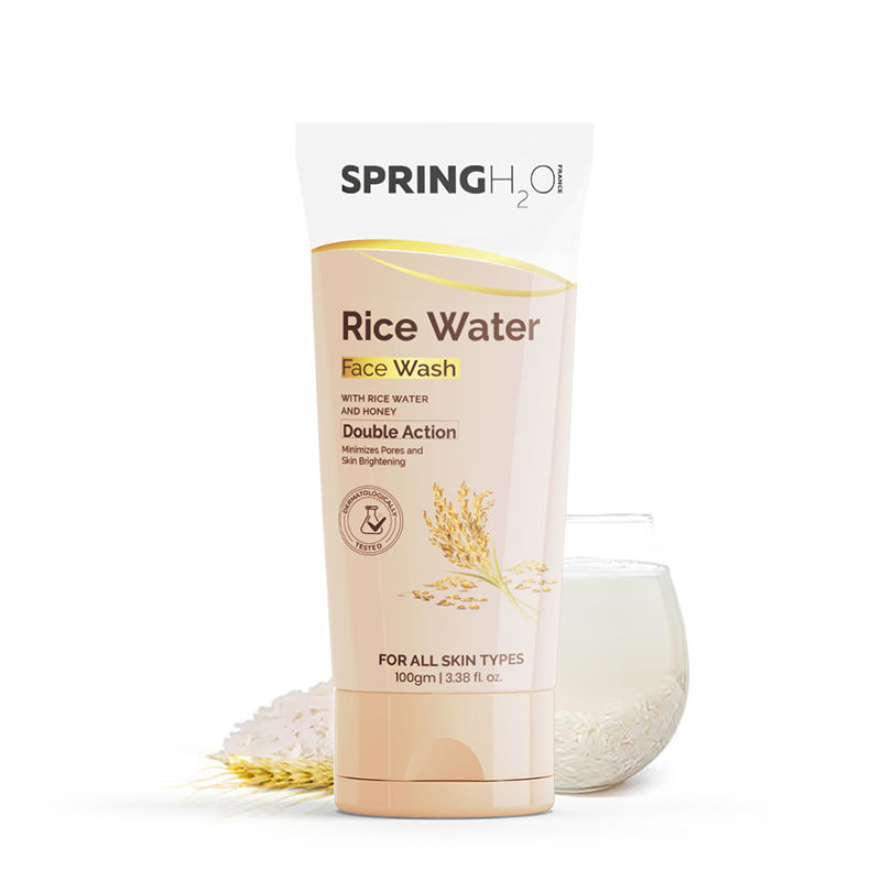 Buy Spring H2O Rice Water Face Wash Minimizes Pores & Skin Brightening ...
