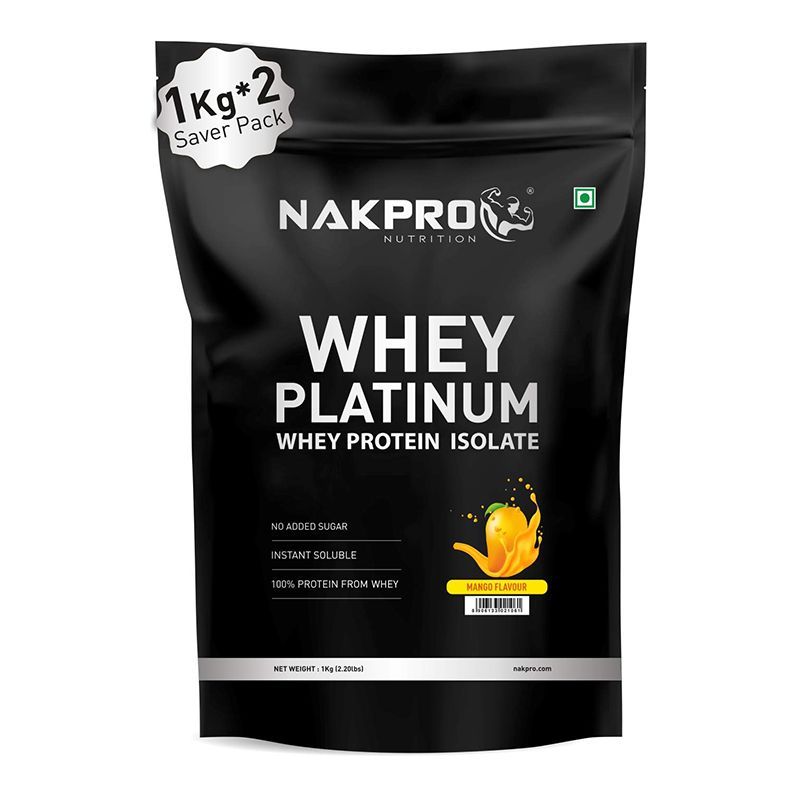 Buy NAKPRO Platinum Whey Protein Isolate Supplement Powder - Mango ...