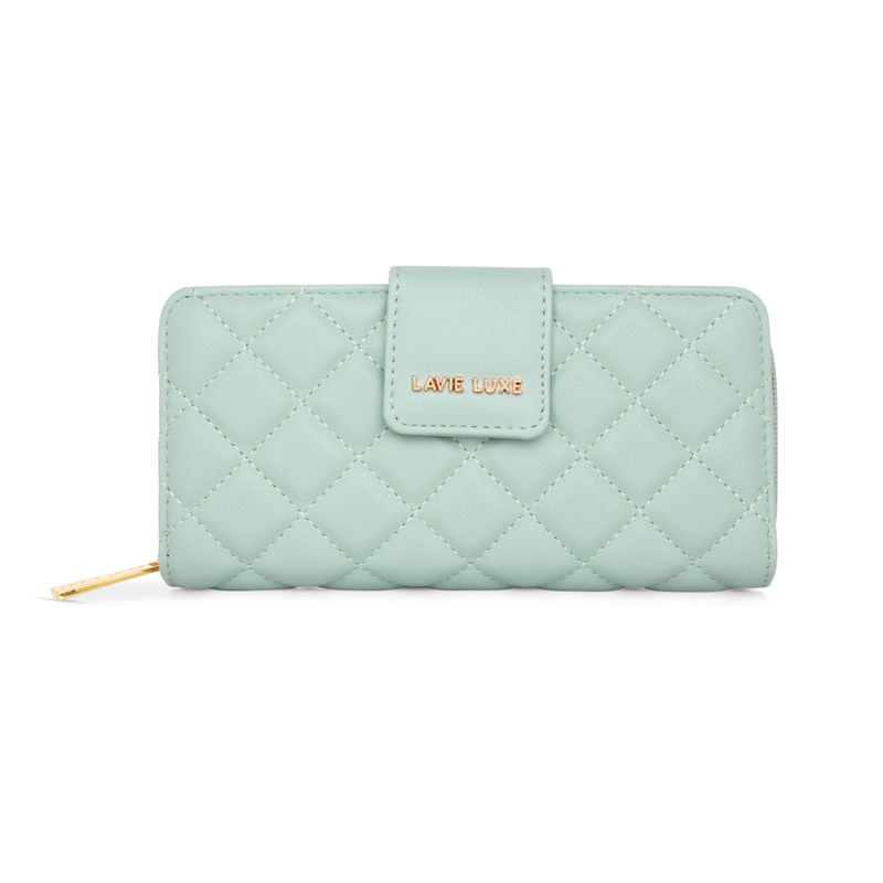 Buy Lavie Luxe Diamond Women Bifold Wallet (Mint) (L) Online