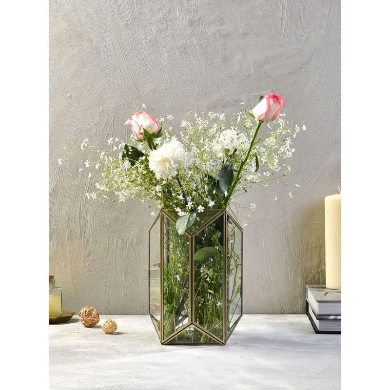 Buy The 7 DeKor Emerald cut glass lantern Online