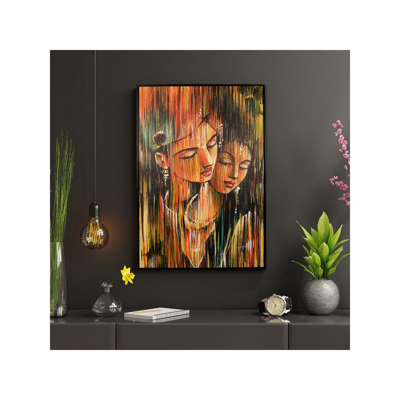 Buy HomeTown Devotion Synthetic Painting In Multi-Color Online