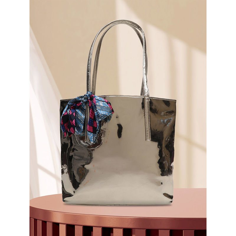 Buy MINI WESST Womens Gold Tote Bag Online